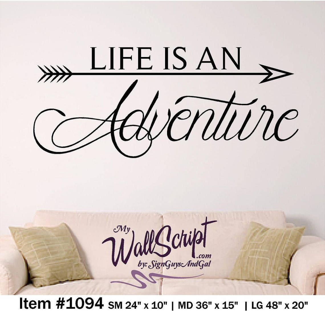 Life is an Adventure Wall Decal Home Wall Graphic - Etsy