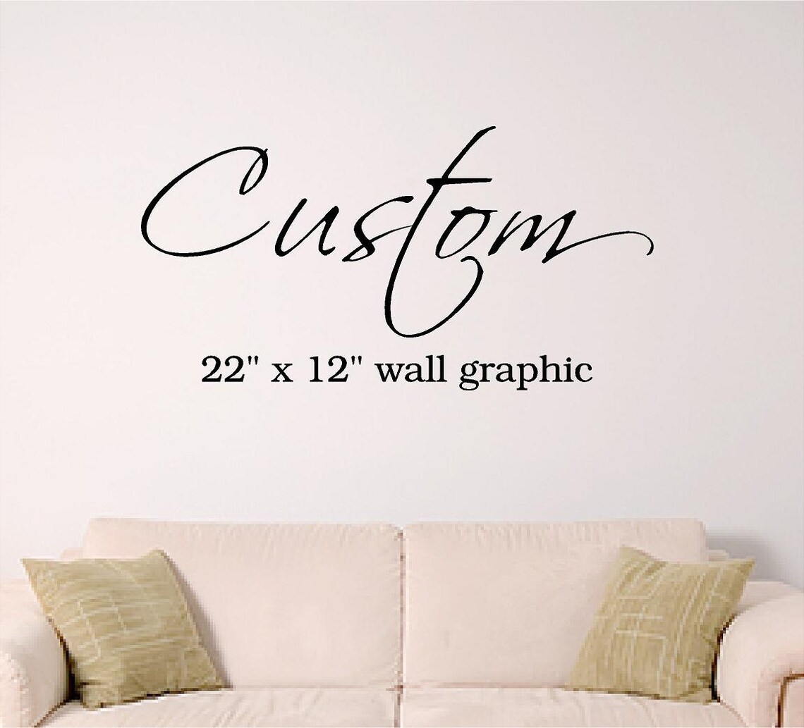 Custom 22" X 12" Wall Art Vinyl Decal - Etsy