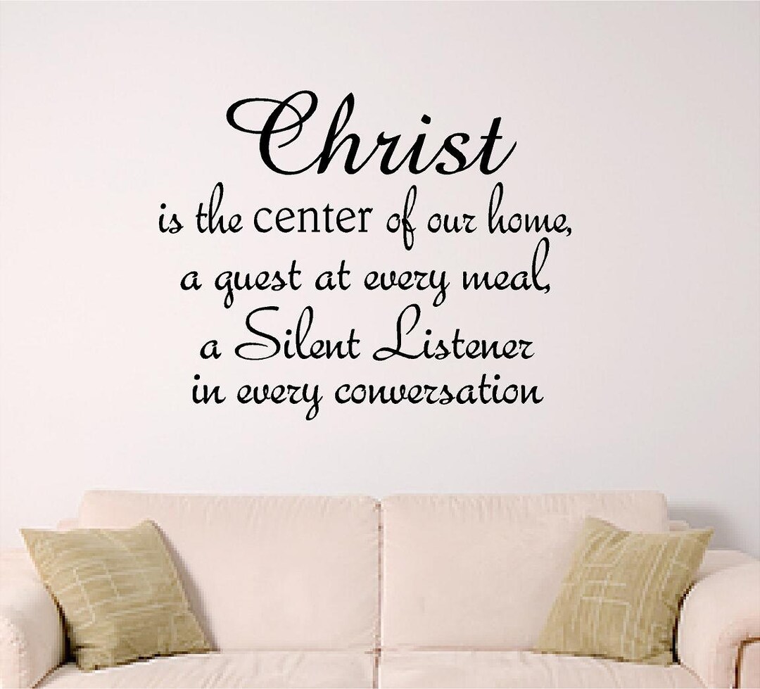 Christ is the Center of Our Home, Inspirational Wall Deacl for Home or ...