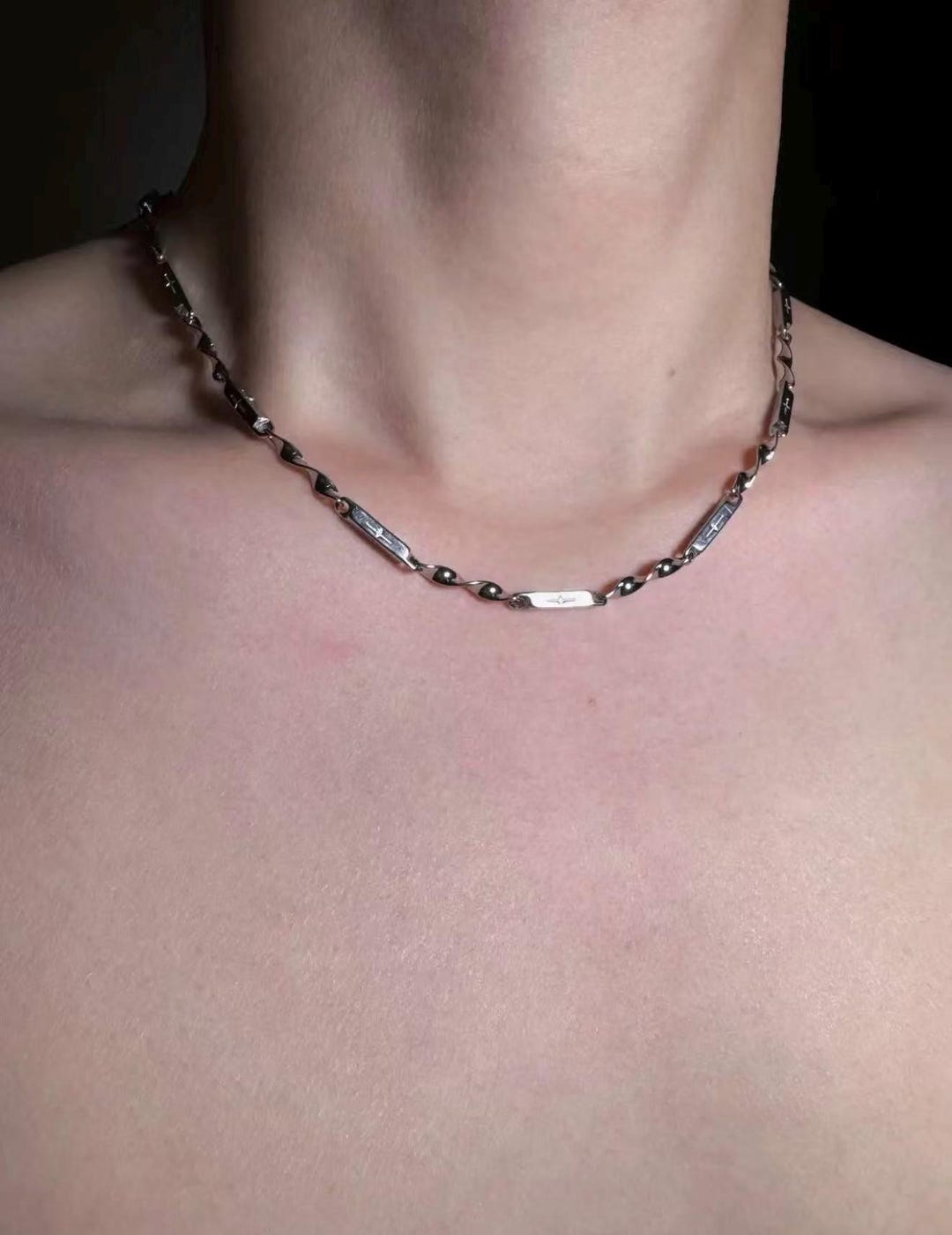 Mobius Twist Cross Necklace for Men Women, Stainless Steel Rebel of the ...