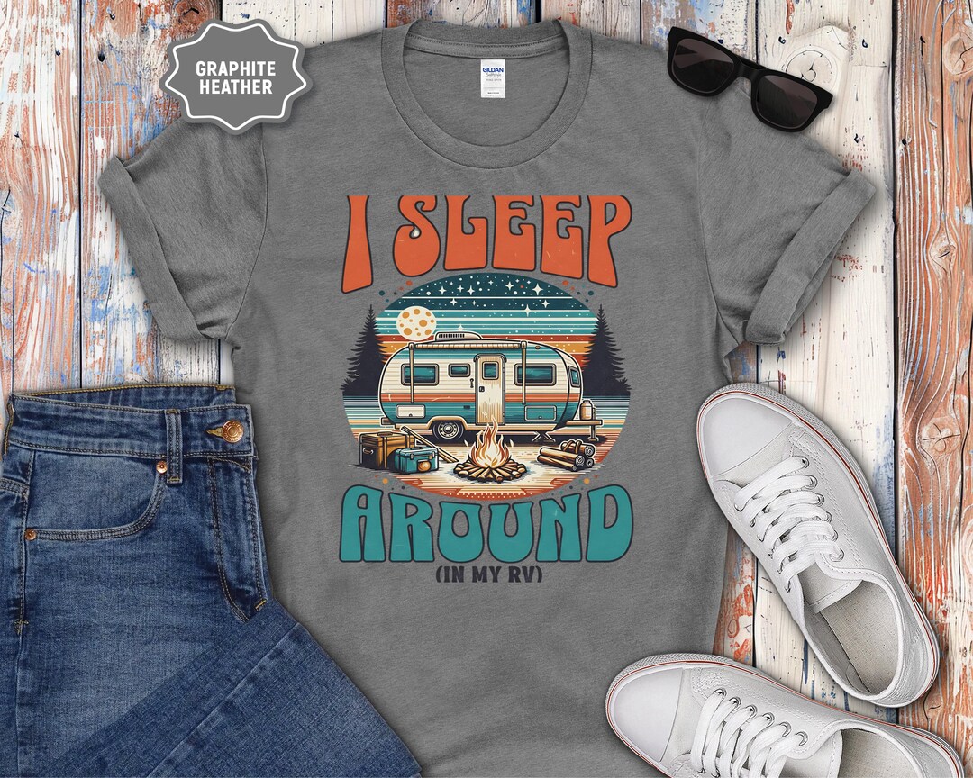 Retro RV Camper Graphic T-shirt | Vintage Travel Tee - Etsy