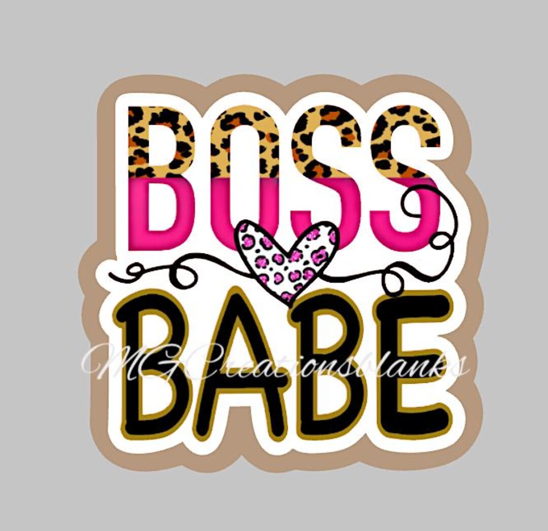 Boss Babe Acrylic Blanks for Badge Reels & Vinyl Decal, Boss Craft ...