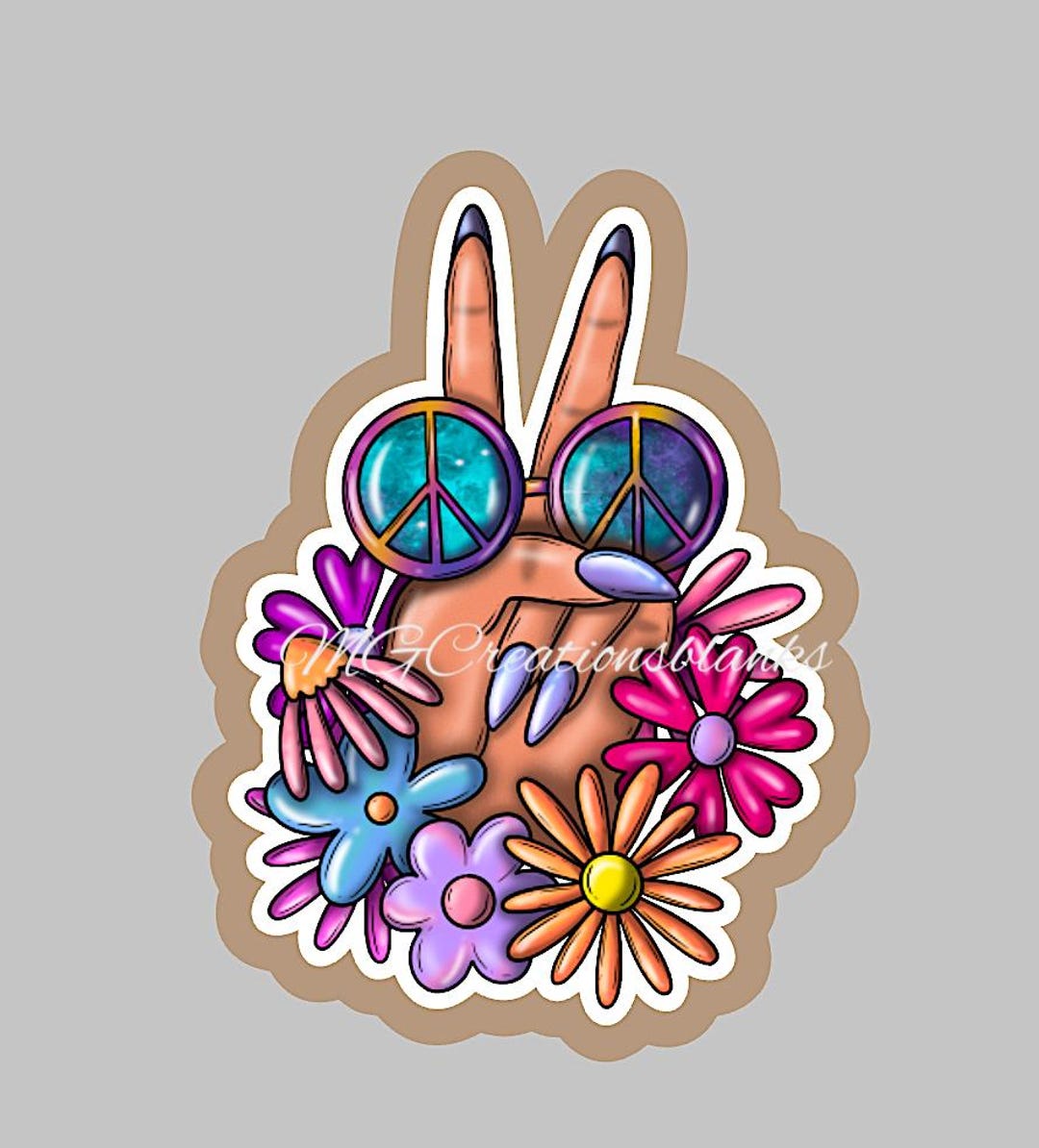 Peace Sign Acrylic Blank for Badge Reels & Vinyl Decal, Peace and Love ...