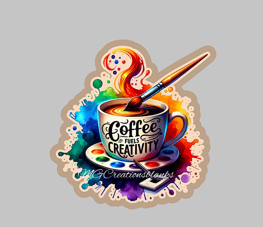 Coffee Fuels Creativity Acrylic Blank for Badge Reel, Coffee Vinyl ...
