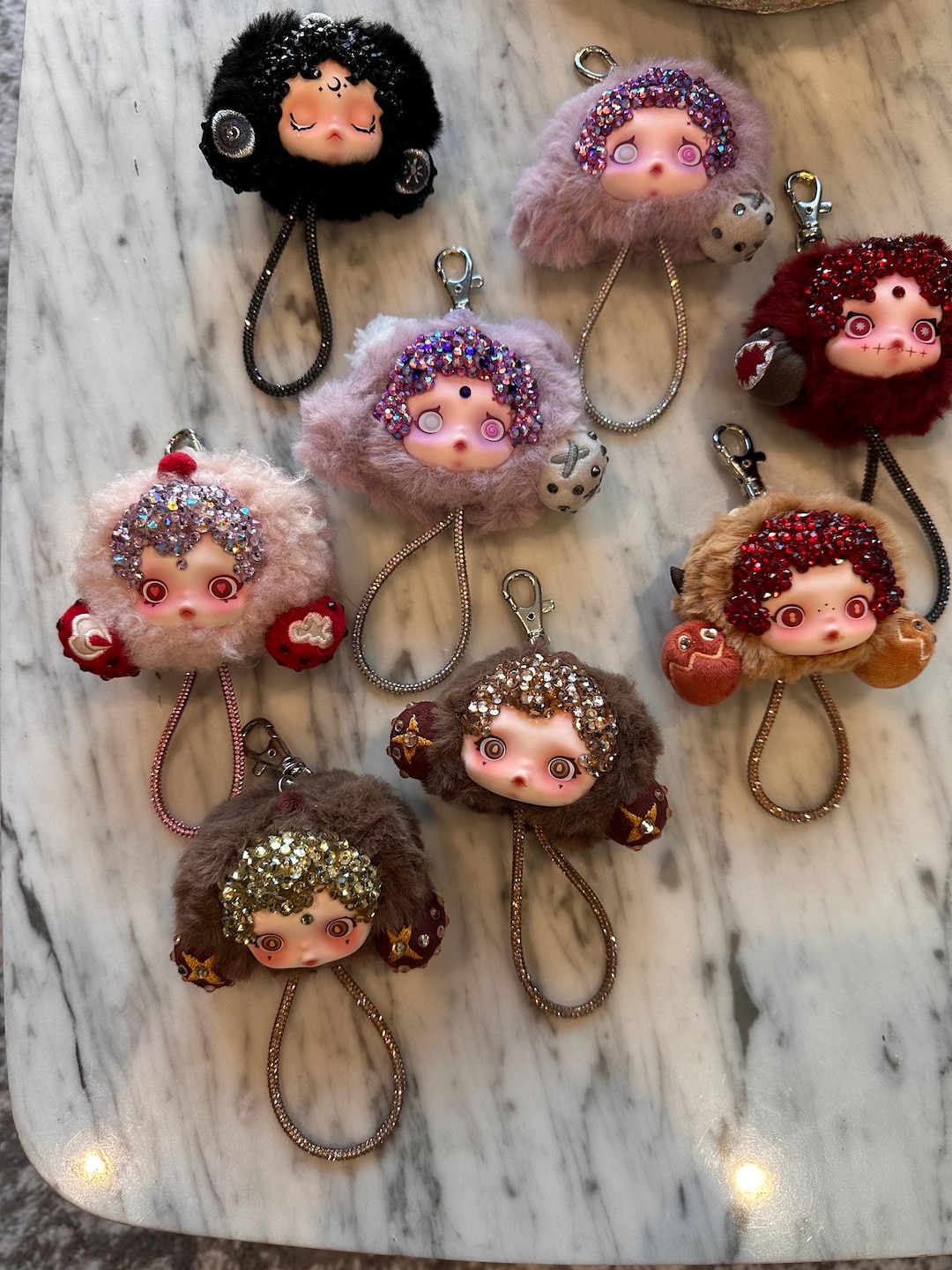 Glass Rhinestone Bag Charm,custom Skullpanda Darkness / Moldy Muffin ...