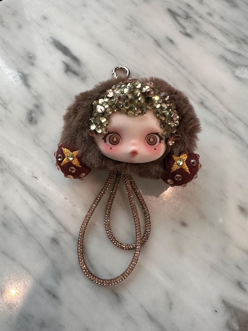Custom Skullpanda Glass Rhinestone Bag Charms. - Etsy