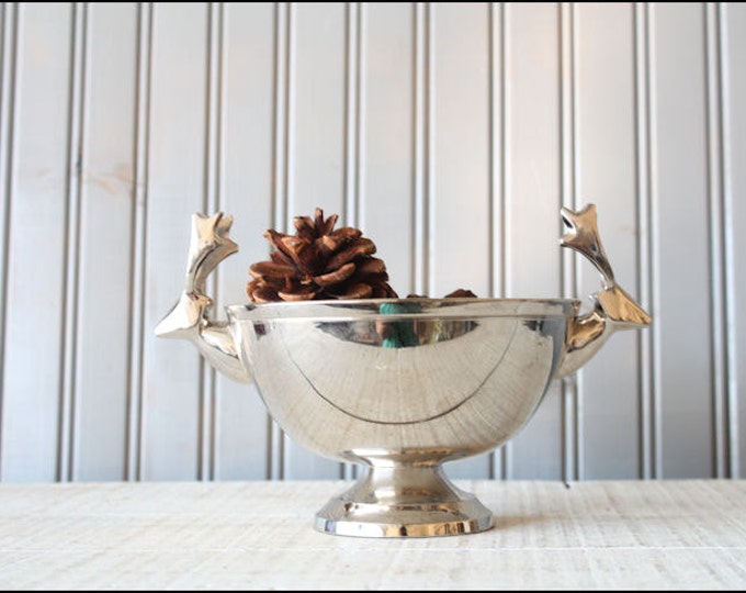 Silver Deer Bowl // Holiday Decor - Etsy