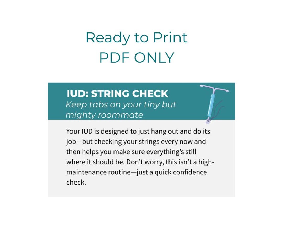 Printable Pdf | IUD String Check Handout | Patient Education | Midwife ...
