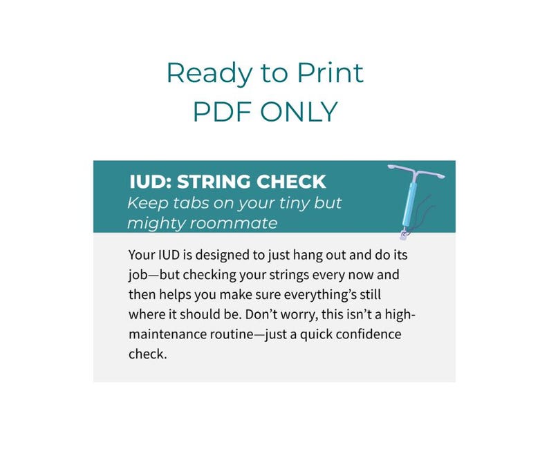 Printable Pdf | IUD String Check Handout | Patient Education | Midwife ...