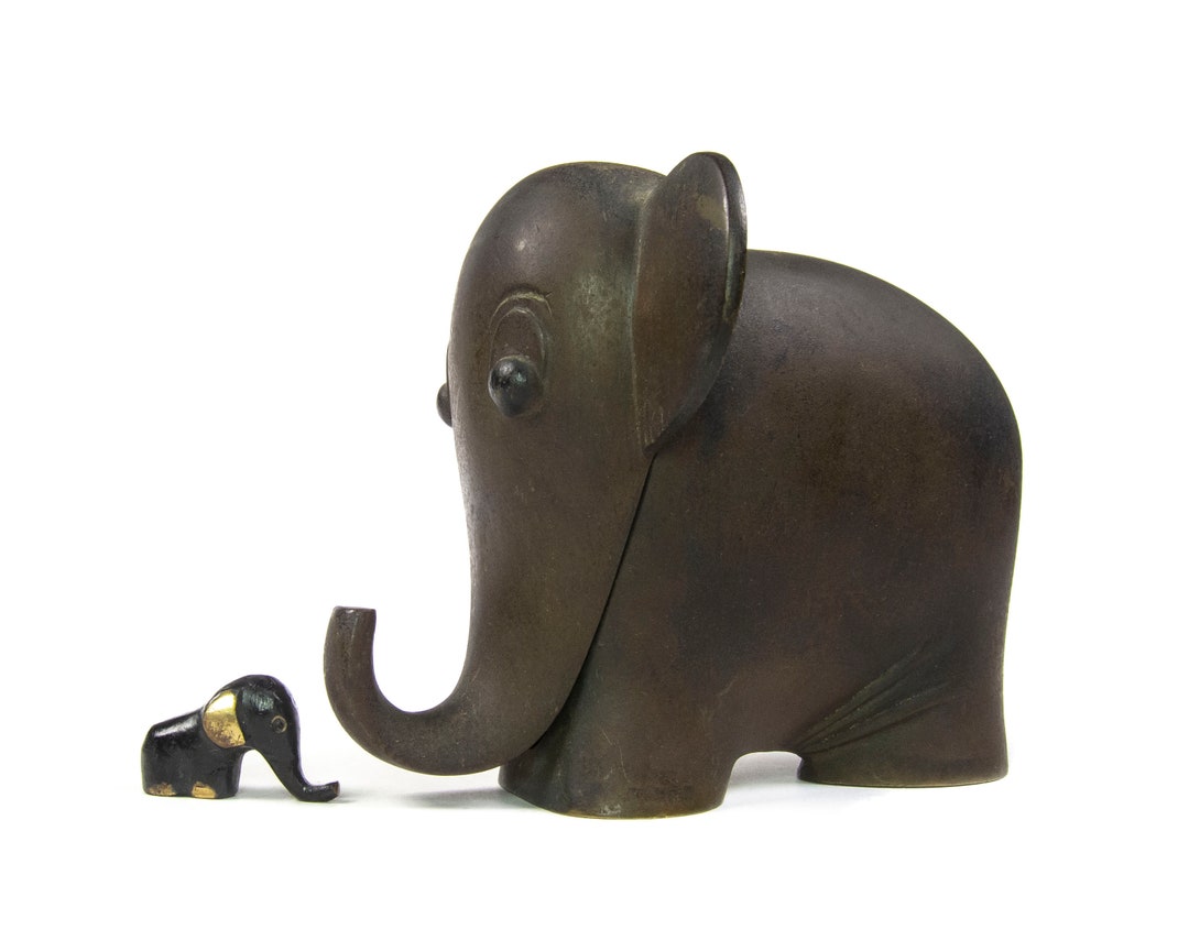 RARE Very Early Carl Auböck Elephant Stash Box OOAK Antique Solid ...