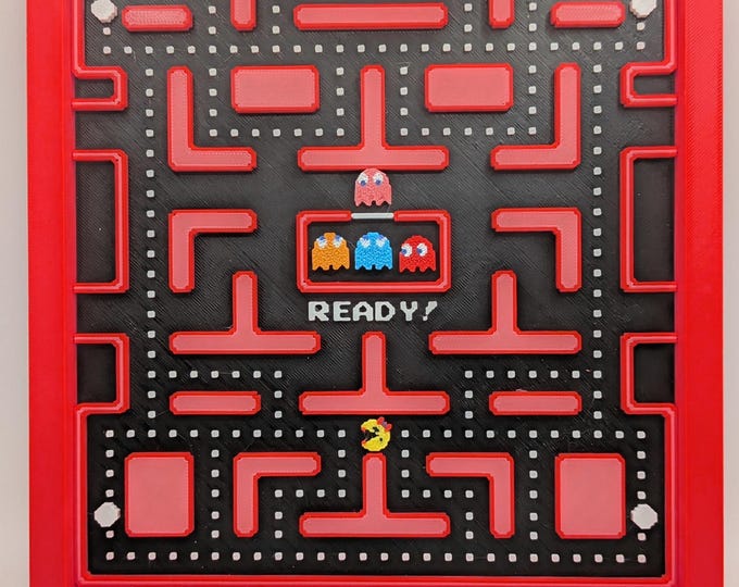 3D Printed Ms. Pac-man Wall Art | Retro Arcade Decor - Etsy