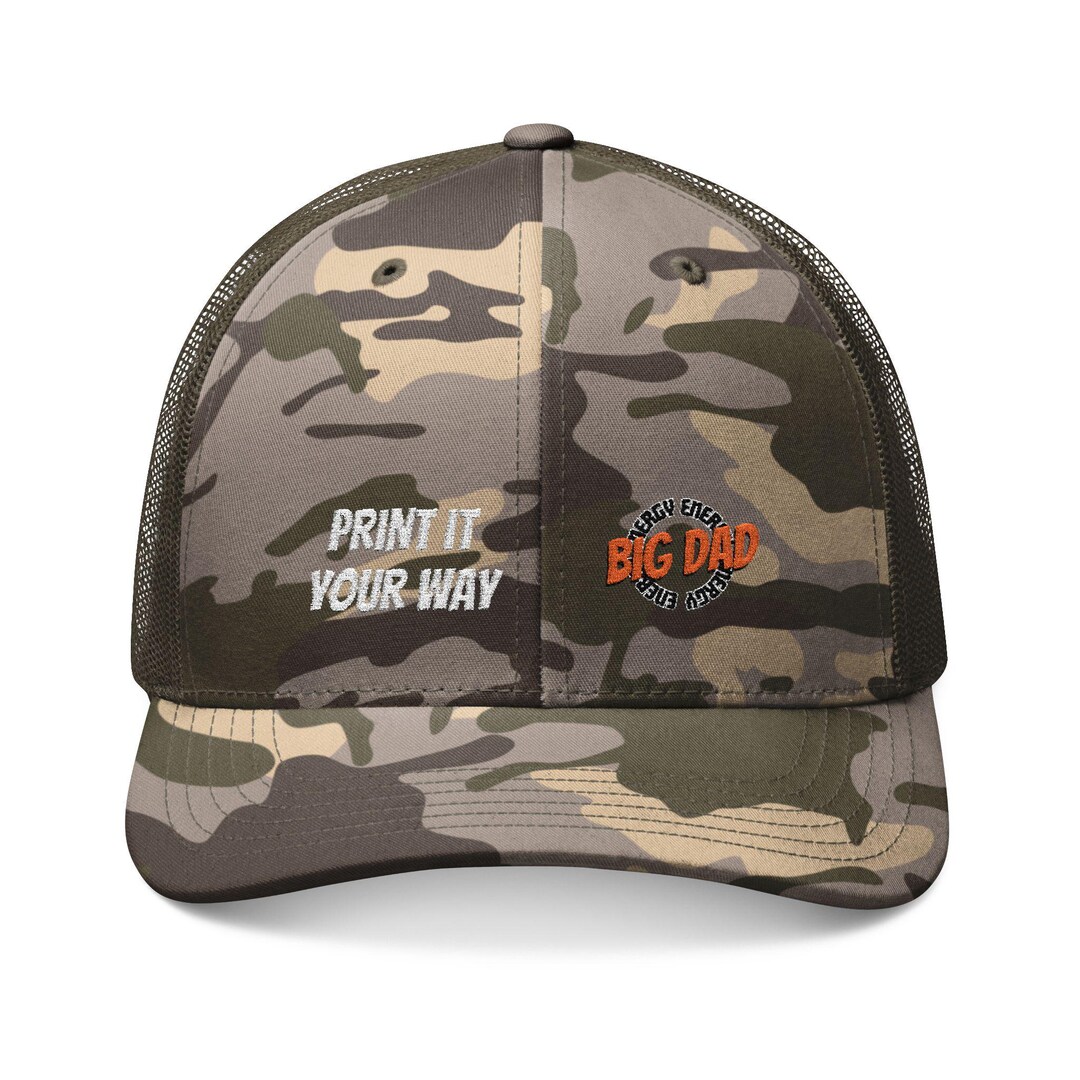 Big Dad Embroidered Camouflage Trucker Hat | Camo Dad Cap - Etsy