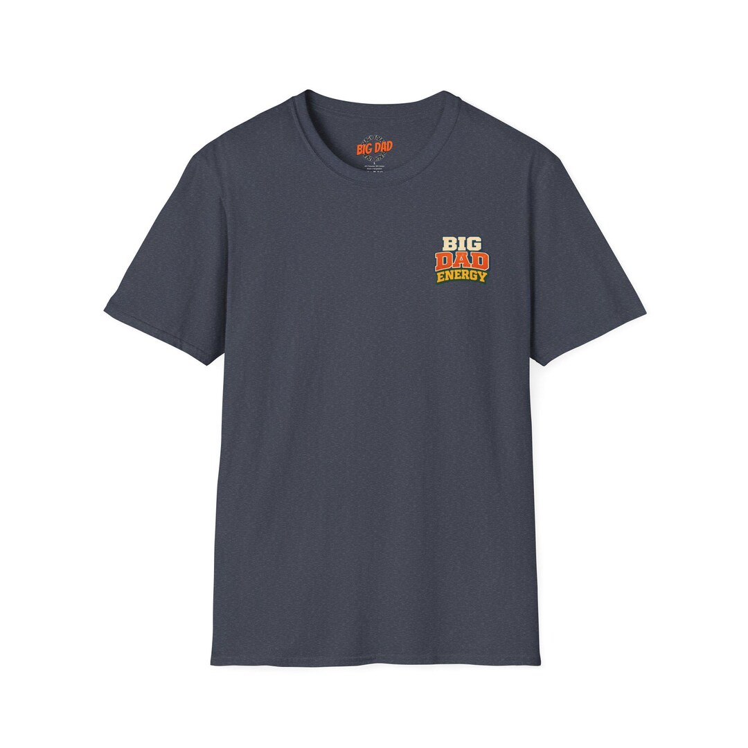 Big Dad Energy T-shirt | Retro Typography, Small Chest Logo - Etsy