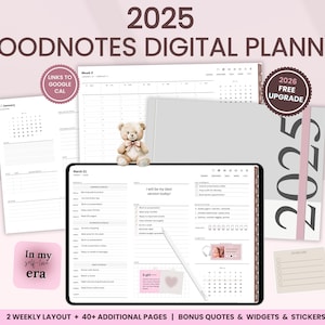2025 Goodnotes Digital Planner, Weekly & Monthly Layouts (digital ...