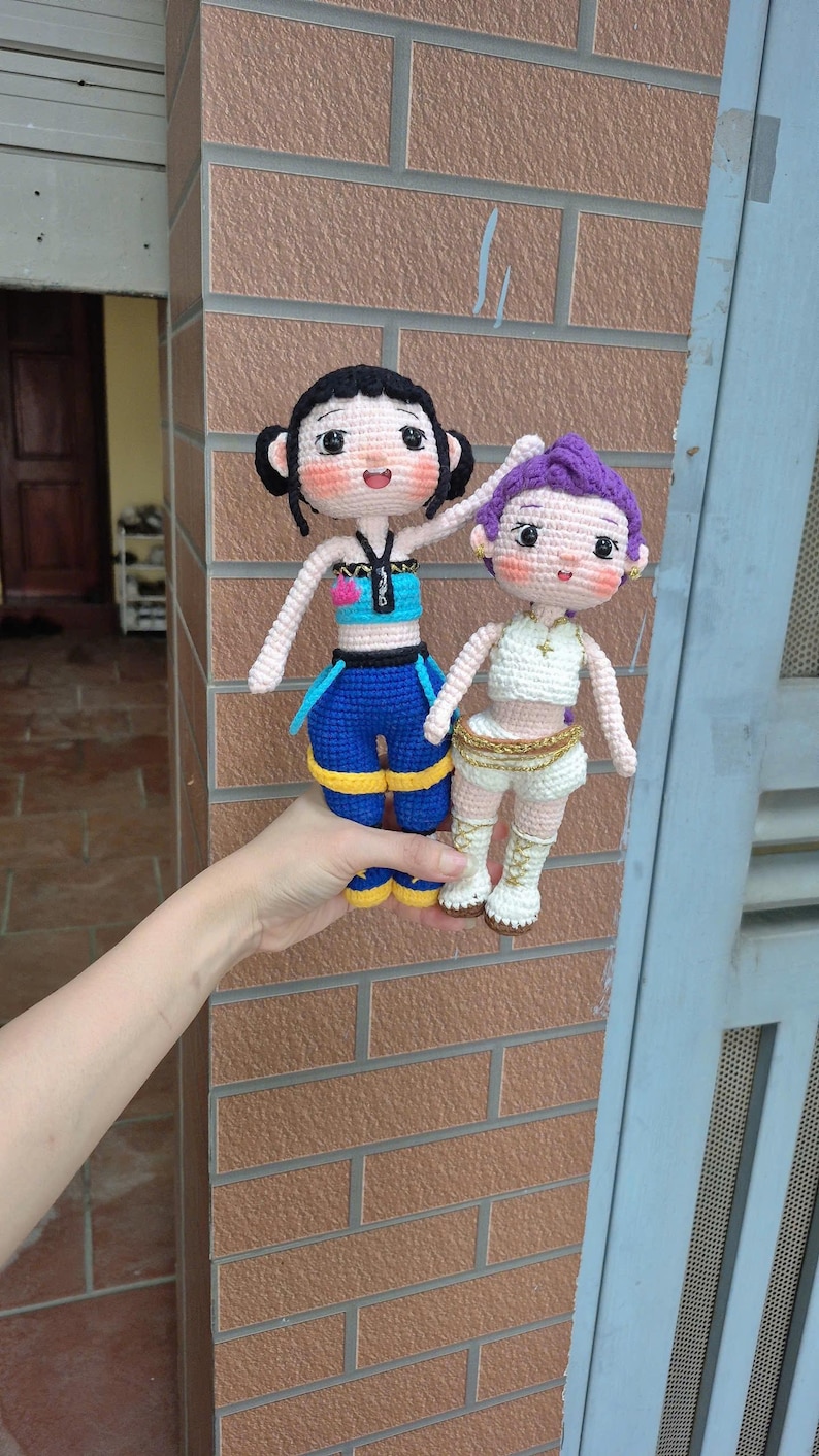 Zoey Kpop Demon Hunter Crochet Doll – Rumi, Mira Plush Plushie | Fanmade Cosplay Character Toy ...