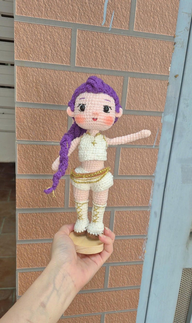 Zoey Kpop Demon Hunter Crochet Doll – Rumi, Mira Plush Plushie | Fanmade Cosplay Character Toy ...