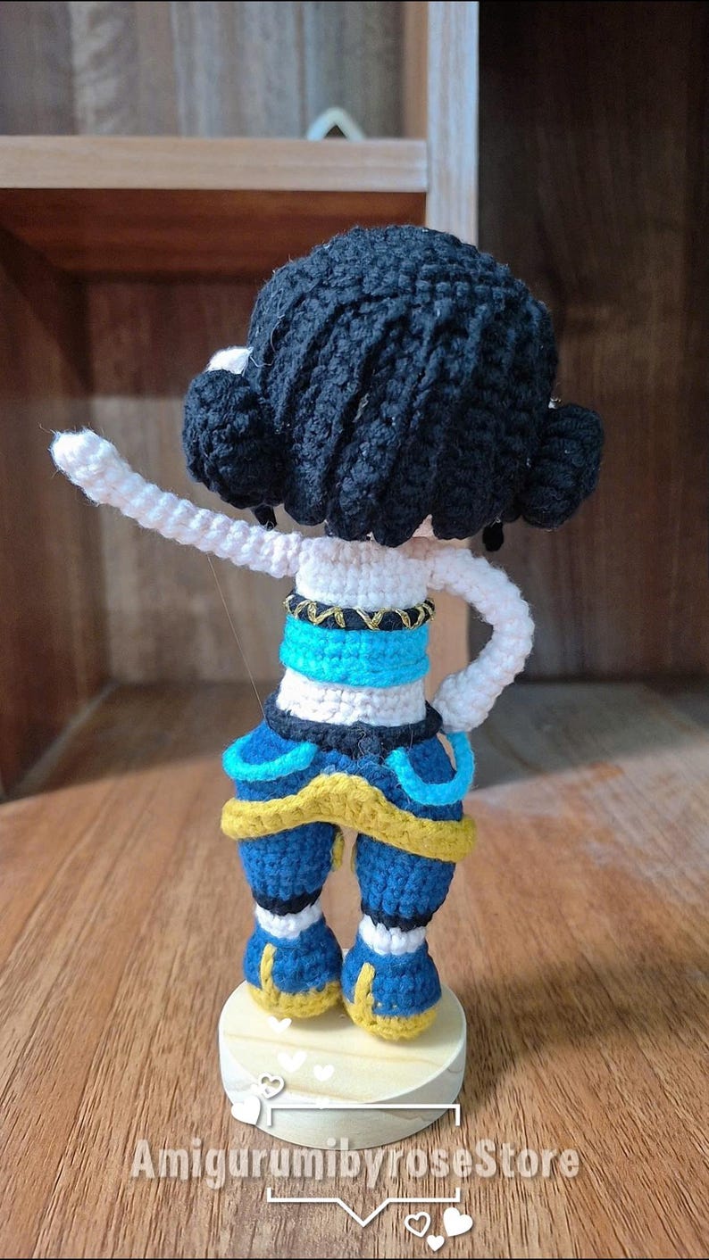 Rumi, Mira, Zoey Crochet Doll – K-pop Demon Hunter Amigurumi Plush in Blue Outfit | Handmade ...