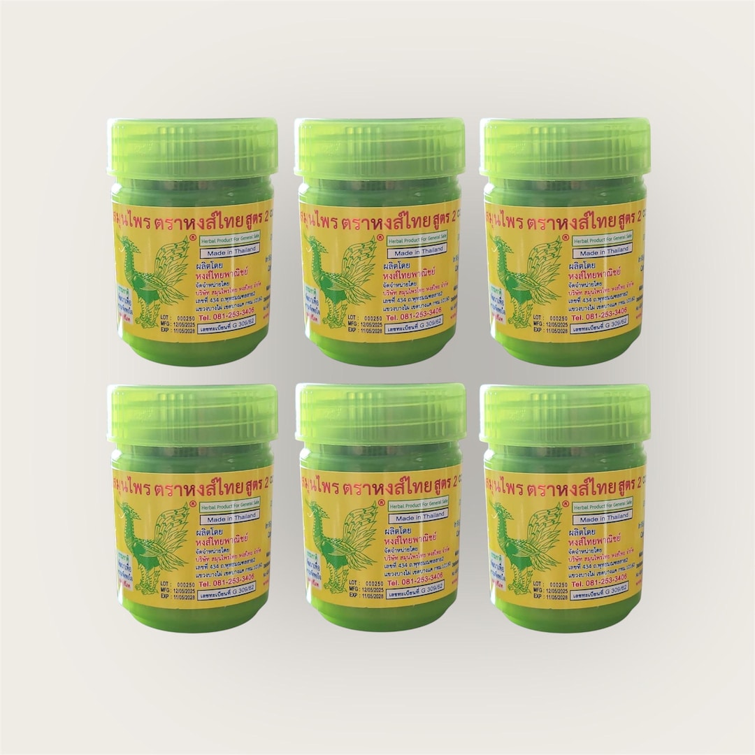 6 Hongthai Inhaler Green - Traditional Herbal Nasal Inhaler Pack for ...