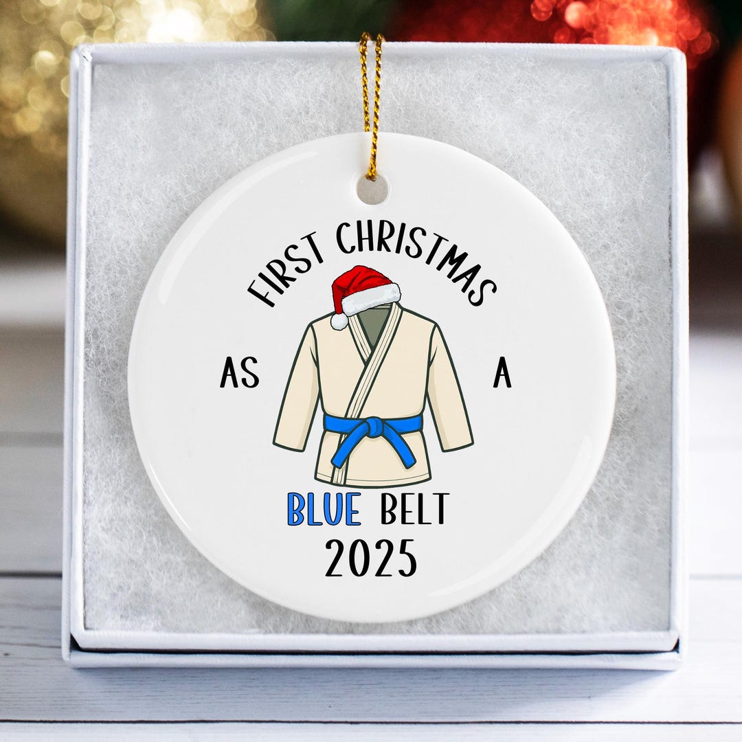 Personalized BJJ Gi Ornament – Custom Brazilian Jiu Jitsu Belt Rank ...