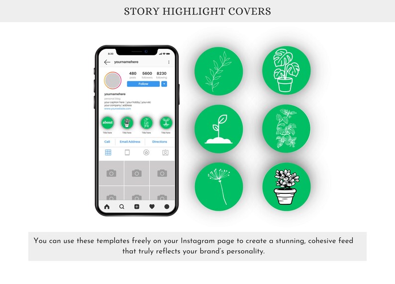 Plant Highlight Covers | Plant Store Icons Canva | Gardening Instagram ...
