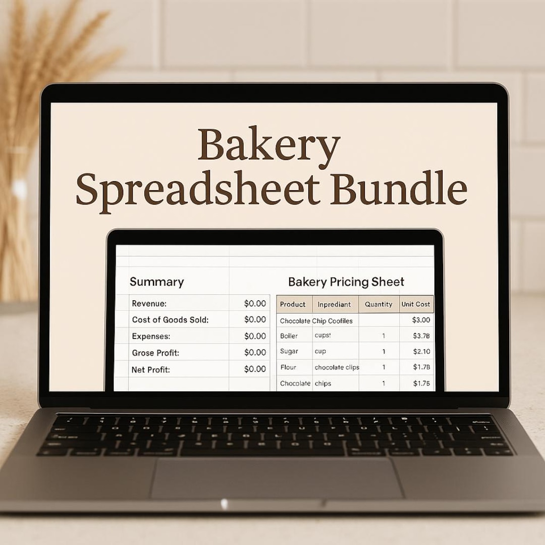 Bakery Spreadsheet Bundle | Home Bakery Pricing & Profit Tracker ...