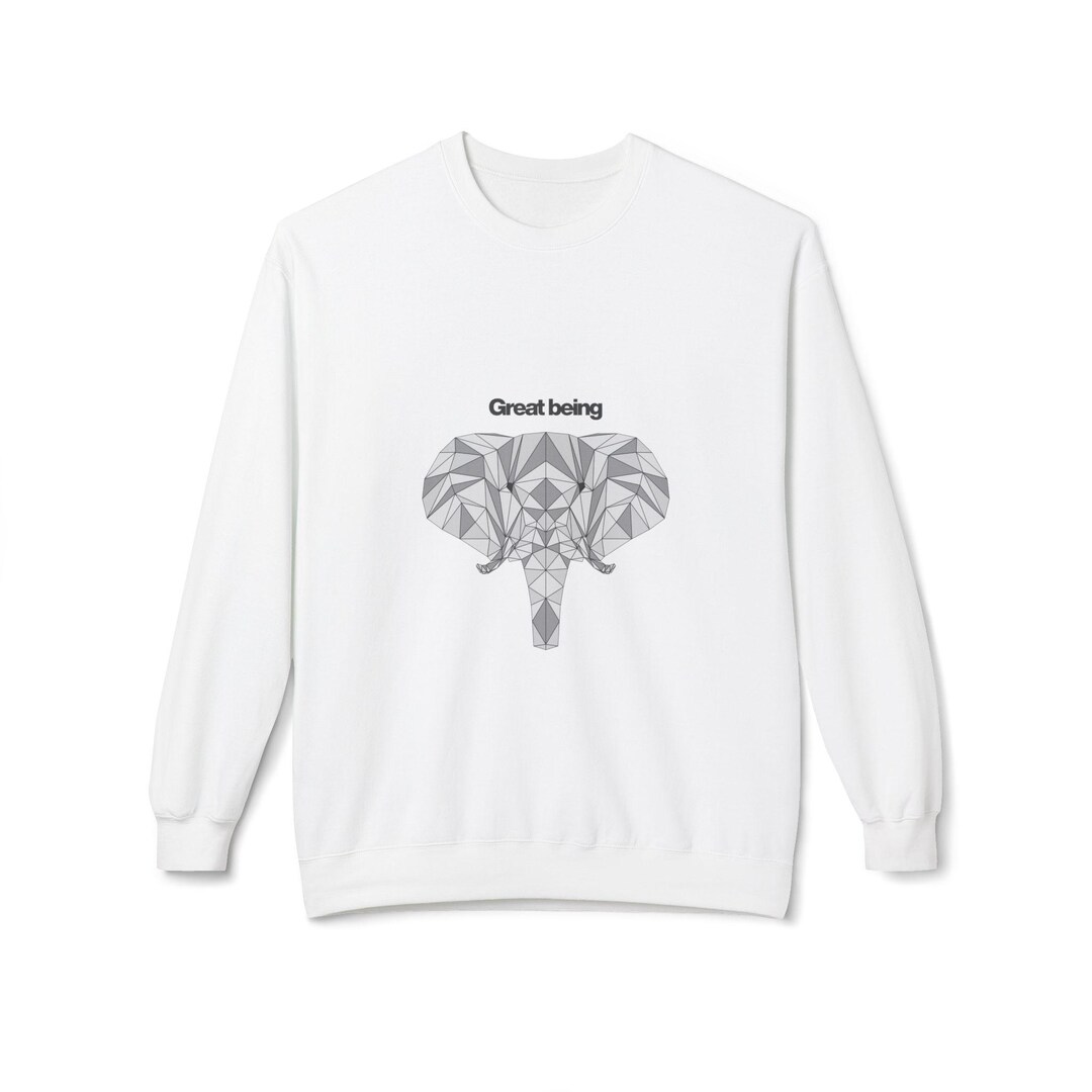Geometric Elephant Sweatshirt ,great Being, Cozy Crewneck for Animal ...