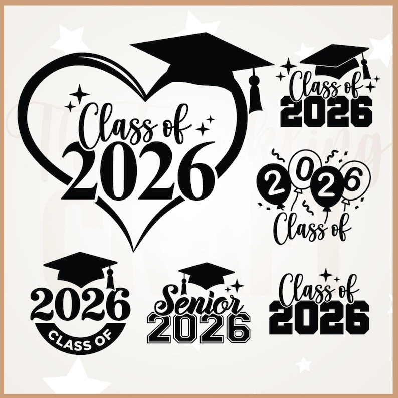 Graduation 2026 SVG Bundle, Senior Class Cut Files (instant Download ...