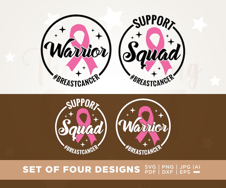 Breast Cancer Support Squad SVG, Warrior Fighter Team (digital Download ...