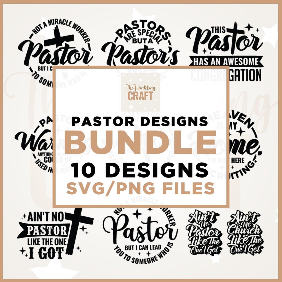 Pastor SVG Bundle, Christian Quotes, Bible Verses (digital Download) - Etsy