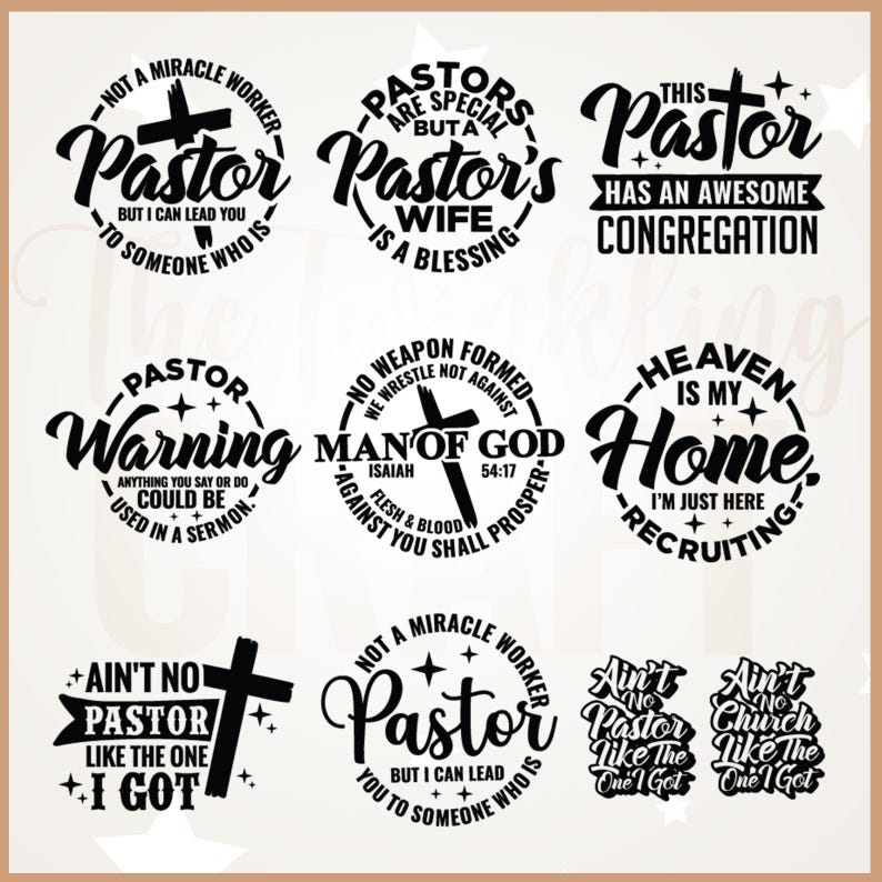 Pastor SVG Bundle, Christian Quotes, Bible Verses (digital Download) - Etsy