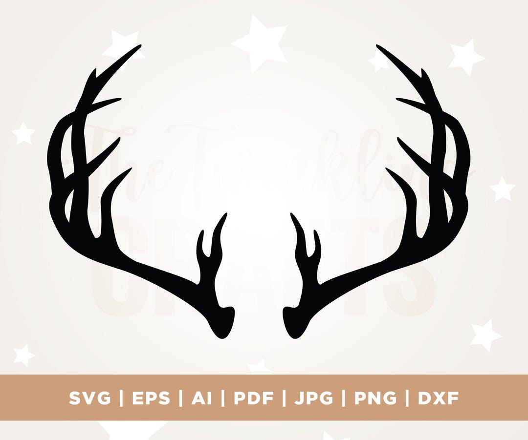 Deer Antlers SVG Cut File, Cricut, Silhouette (digital Download) - Etsy