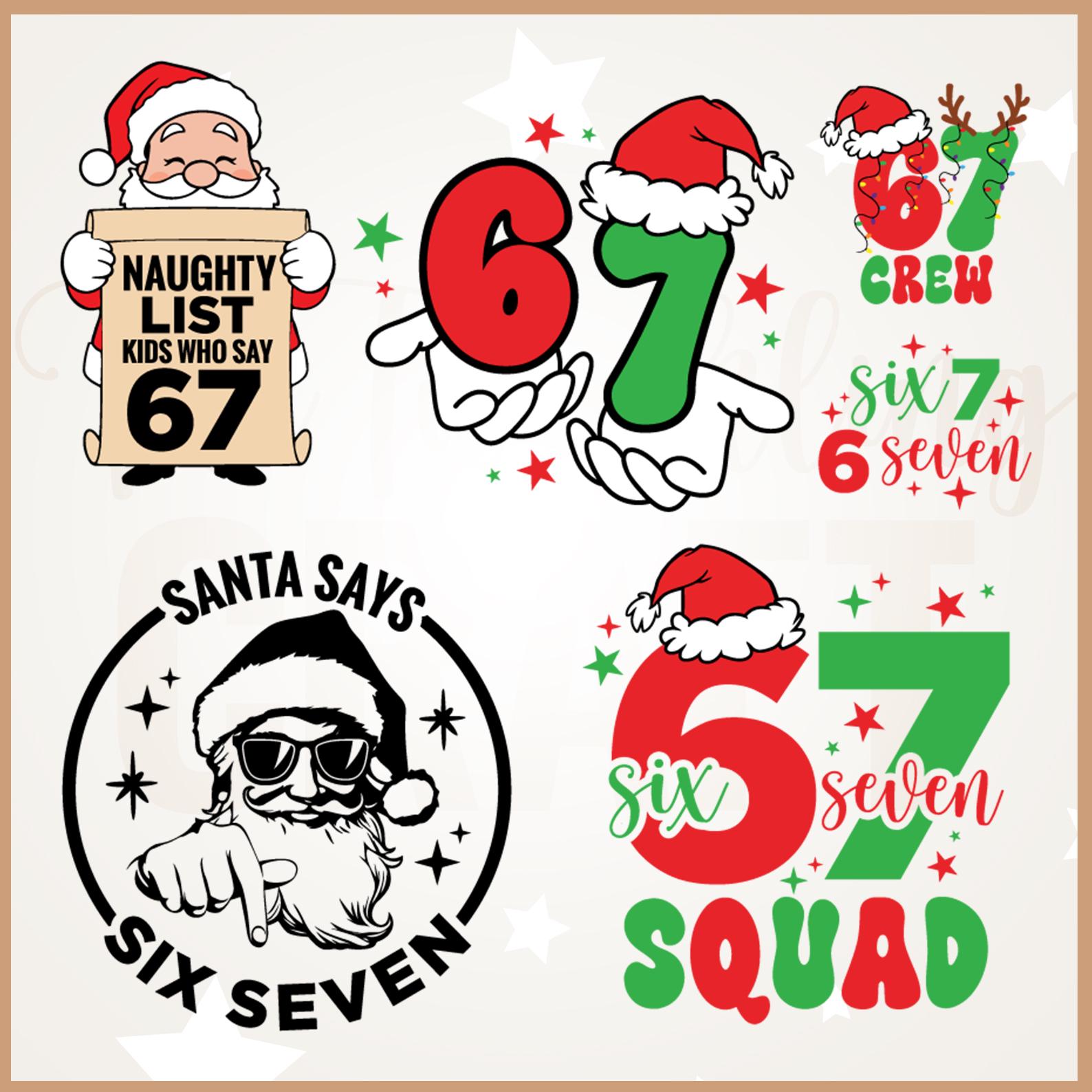 Santa 67 SVG Bundle, Six Seven Meme Svg, Santa Designs Png, Cricut ...