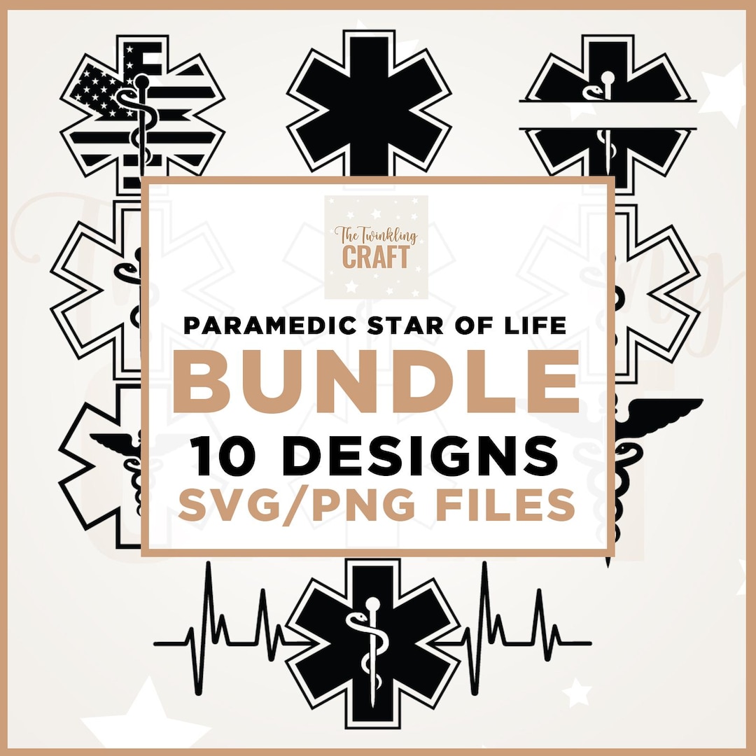 Star of Life SVG Bundle, Medical Emblem, EMT Paramedic Designs (digital ...