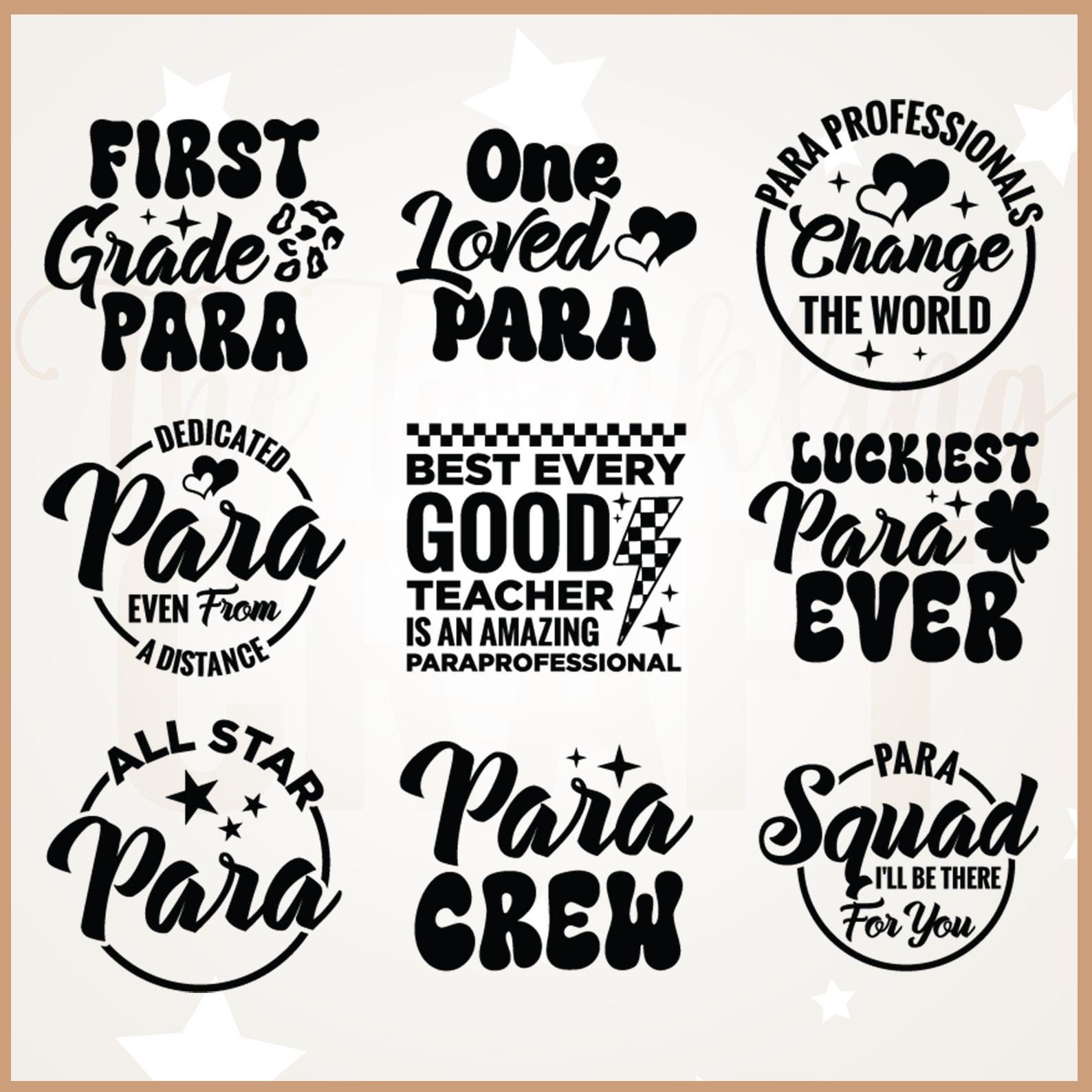 Para SVG Bundle: Paraprofessional Shirt Designs, Cricut, Png, Svg ...