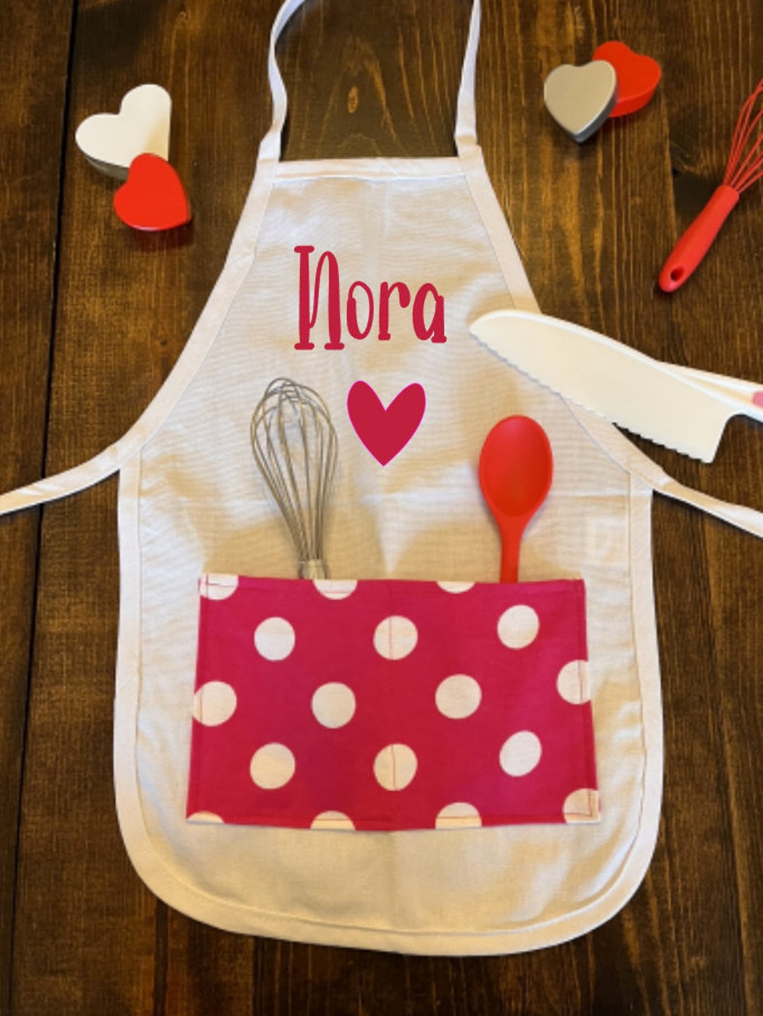 Personalized Valentine Apron Kids Apron Custom Apron for Kids Valentine ...