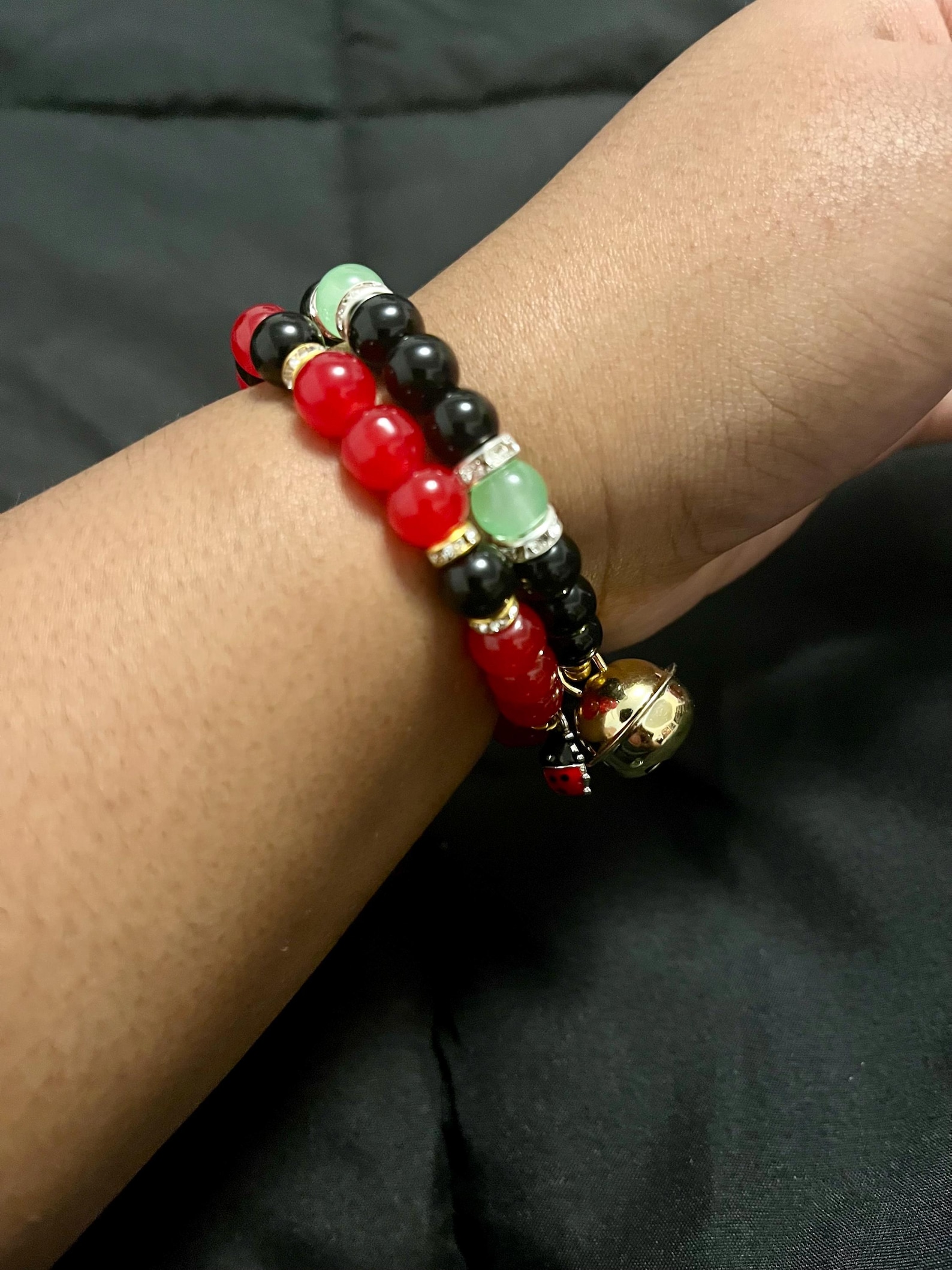 Miraculous Ladybug and Cat Noir Styled Beaded Bracelets or Phone Charm ...