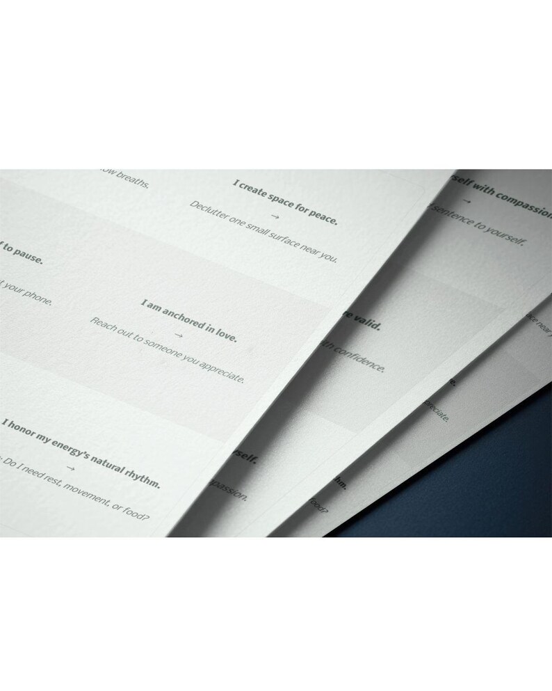 Printable Affirmation Cards | 30-card Mindfulness & Self-care Deck ...