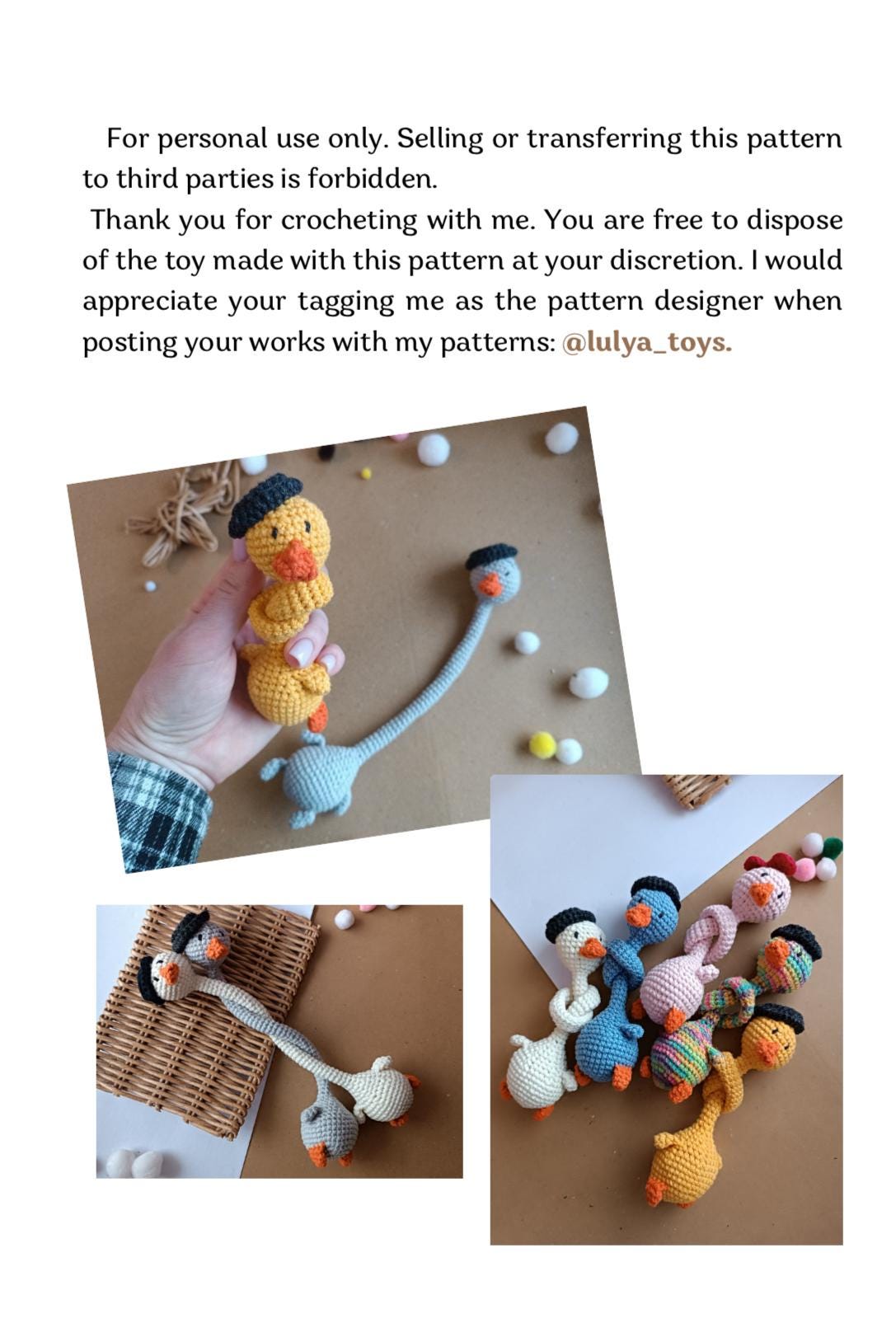 Long Neck Goose Crochet Pattern: Amigurumi Toy (PDF) - Etsy