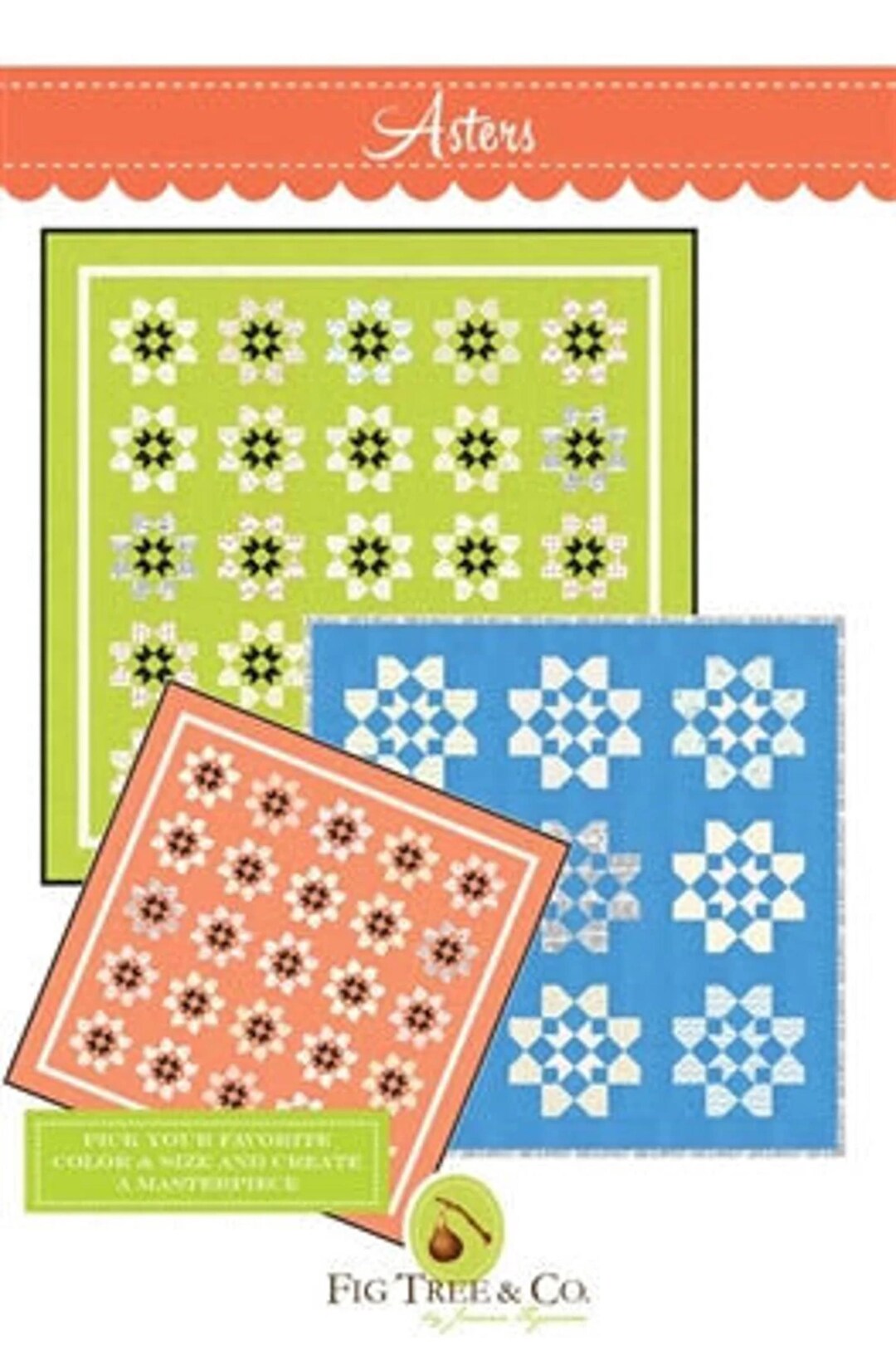 SALE, ASTERS Quilt Pattern From Fig Tree, 2 Sizes Given, FTQ 1950 - Etsy