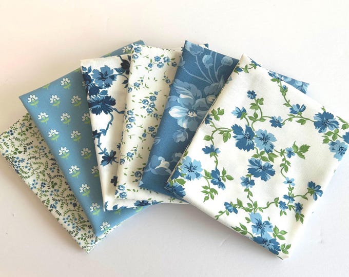 SHORELINE Fat Quarter Bundle of 6-18”x21/22” by Camille for Moda Fabric ...