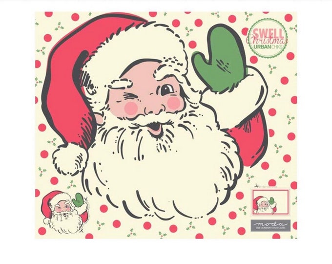 SWELL Santa Panel, Digital Quilt Panel, Full Panel is 57"x51" (actual ...