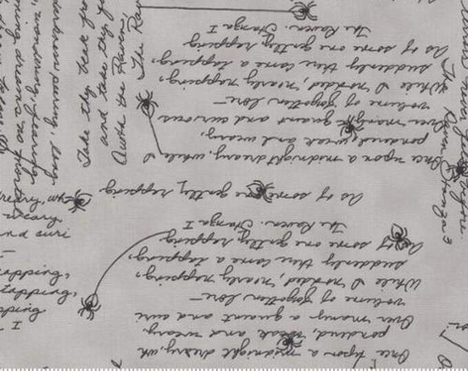 End of Bolt 13"x44/45" GHOSTLY GREETINGS Granite Grey Creepy Cursive by ...