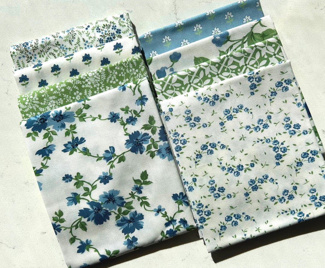 SHORELINE Fat Quarter Bundle of 8-18x21/22 by Camille for Moda Fabric ...