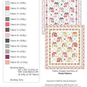 MAISONS De PATCHWORK Quilt Pattern by Wendy Sheppard WSO3 76x86 - Etsy