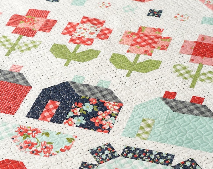 Sunday Stroll Boxed Quilt Kit From Moda & Bonnie and Camille, 65" X78 ...