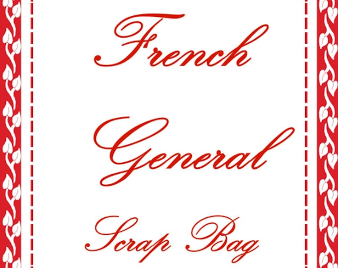 FRENCH GENERAL Scrap Bundle of 2-2.5 Yards, Almost 1 Lb of Various ...