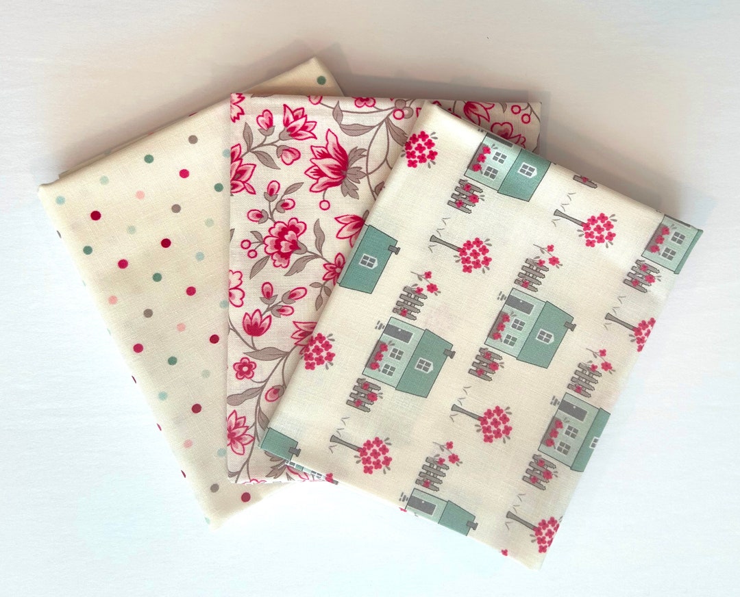 MY SUMMER HOUSE Fat Quarter Bundle of 3 Fat Quarters 18x21/22, by Bunny ...
