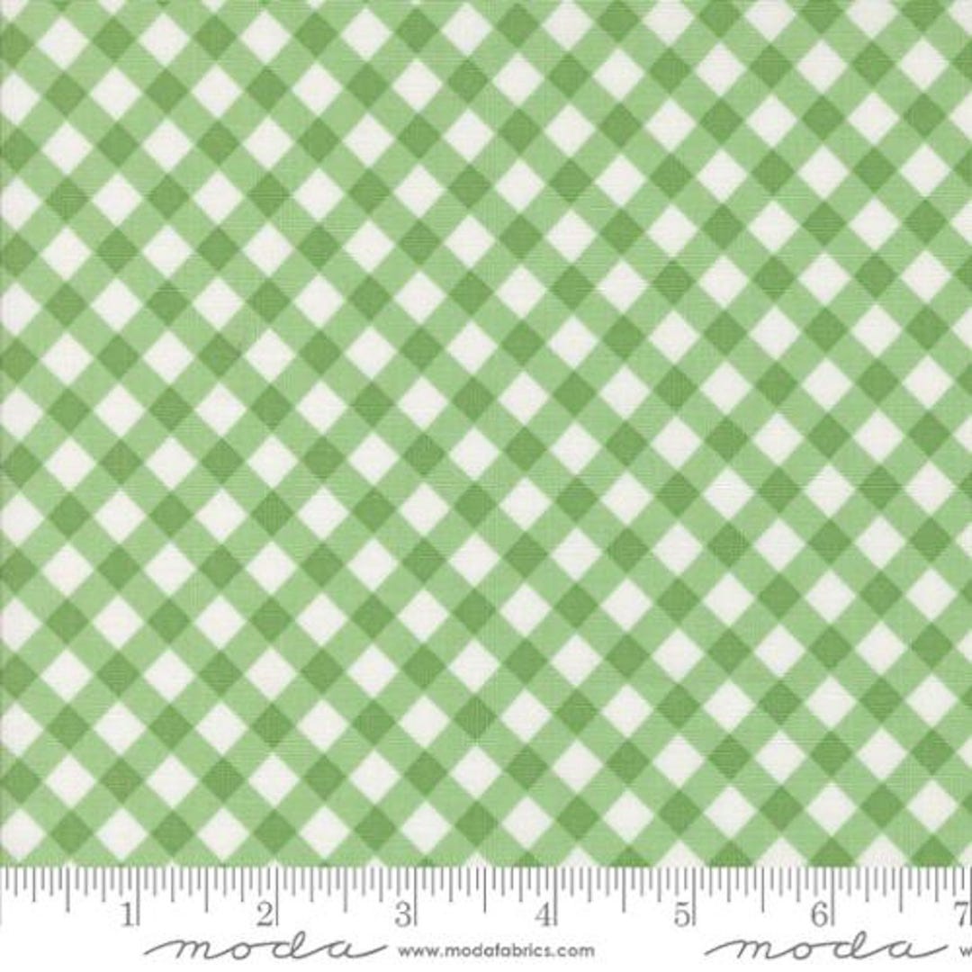 SUMMERTIME GREEN GINGHAM by Camille of Moda Fabrics, Sold by 1/2 Yard ...