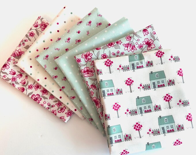 MY SUMMER HOUSE Fat Quarter Bundle of 6 Fat Quarters 18"x21/22", by ...