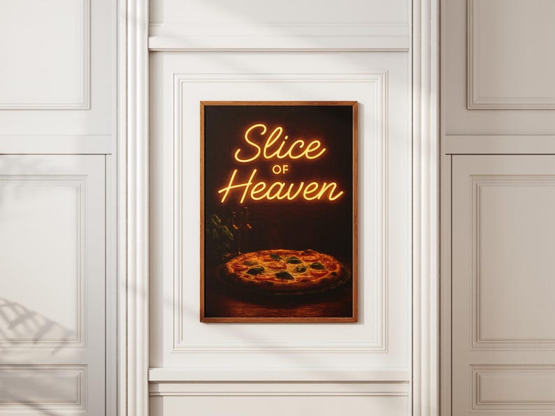 Neon Foodie Poster Set | Modern Restaurant Prints (digital) - Etsy